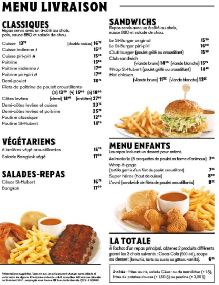 ST-Hubert Menu Canada Latest Prices 2023