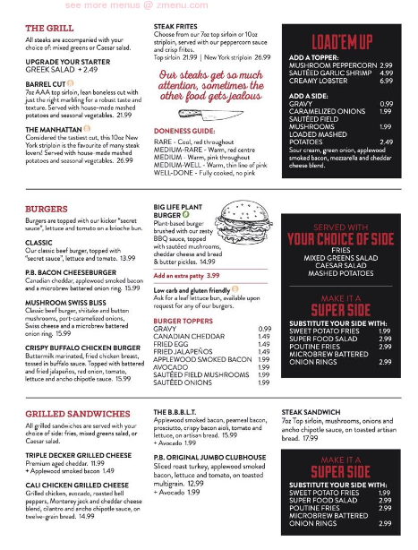Pickle Barrel Menu Canada & Latest Prices 2023