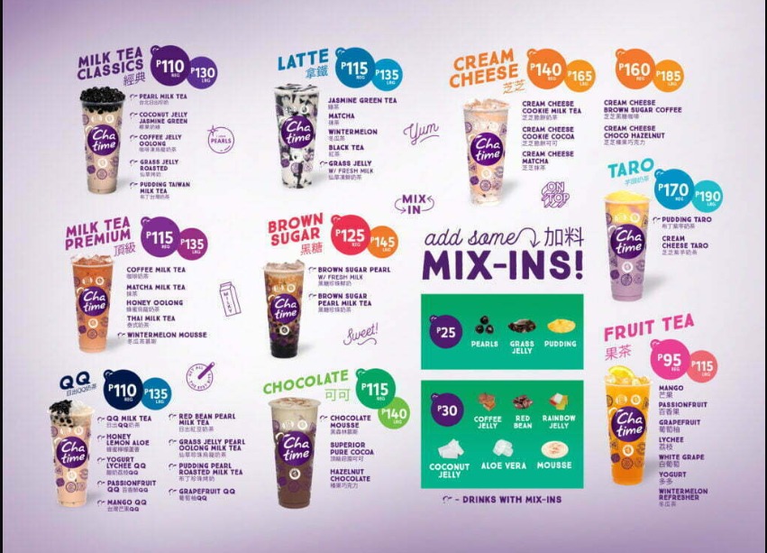 Chatime Menu Canada Latest Prices 2023
