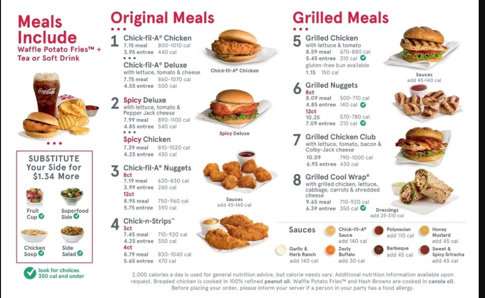Chick-fil-A Menu Canada & Latest Prices 2023