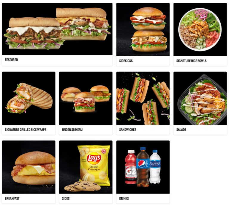 Subway Canada Menu Latest Prices 2023