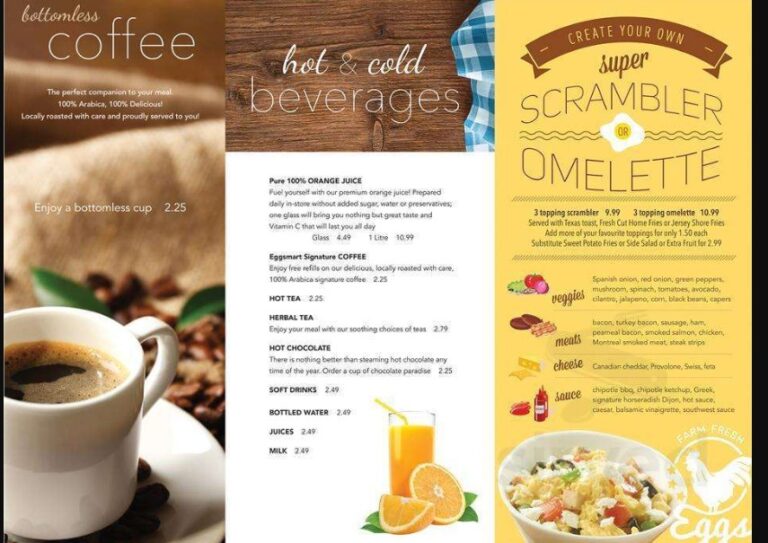 Eggsmart Menu Canada Prices List 2023