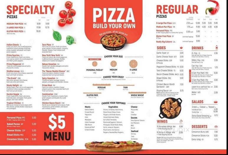 Pizza Hotline Menu Canada & Latest Prices 2023