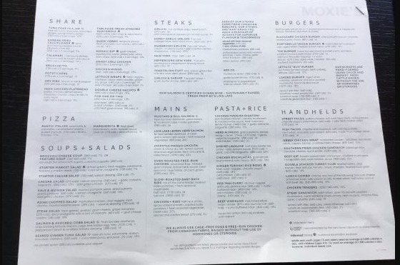 Moxies Menu Canada & Latest Prices 2023