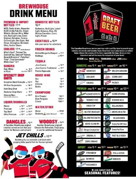 Canadian Brewhouse Menu Canada Prices 2023