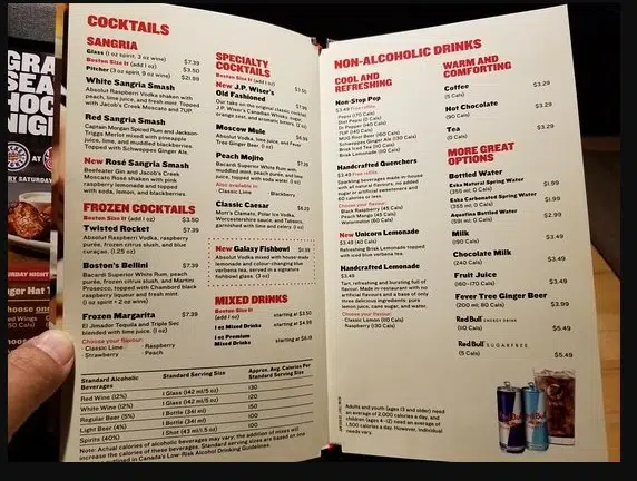 Boston Pizza Menu Canada Prices List 2023