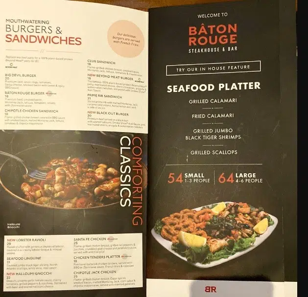 Bâton Rouge Menu Canada Prices List 2023