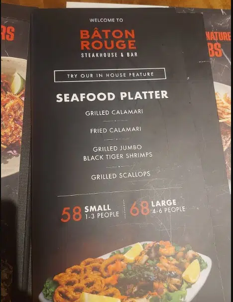 Bâton Rouge Menu Canada Prices List 2023