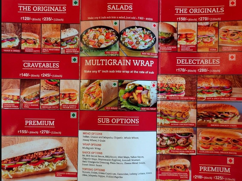 Mr. Sub Menu Canada Prices List 2023