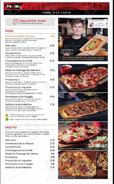 Pacini Menu Canada Prices List 2023