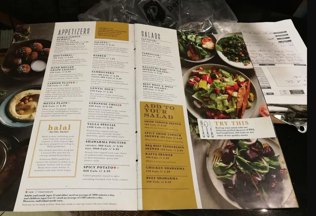 Paramount Fine Foods Menu Canada & Updated Prices 2023