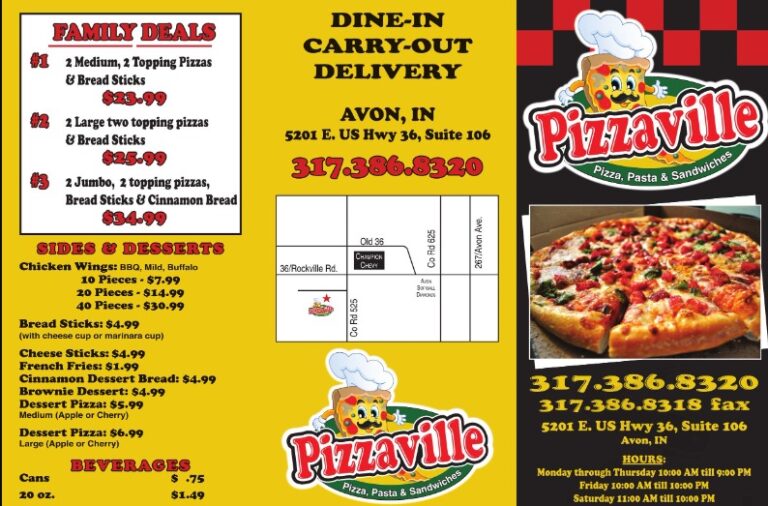 Pizzaville Menu Canada Prices List 2023