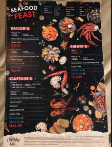 The Captain’s Boil Menu Canada & Latest Prices 2023