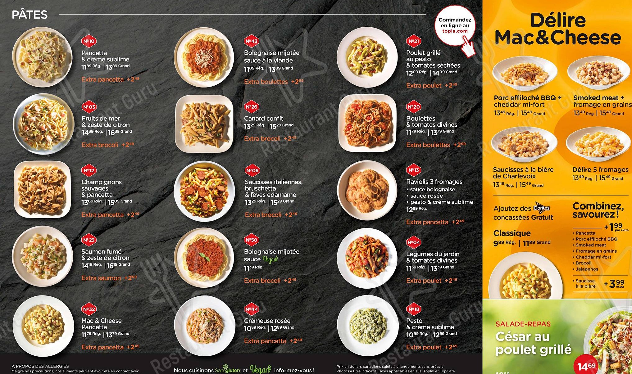 Topla! Menu Canada & Updated Prices 2023