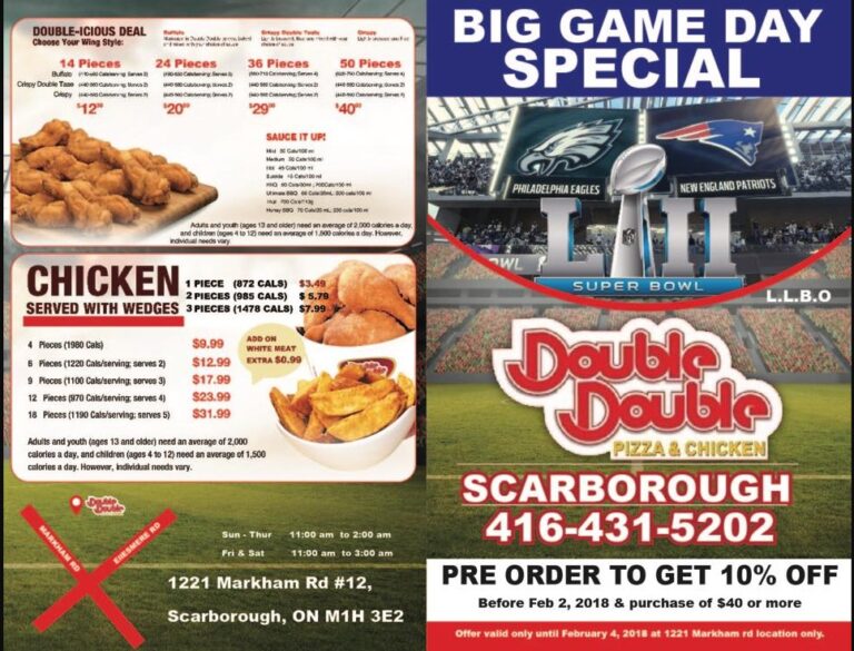 Double Pizza Menu Canada & Latest Prices 2023