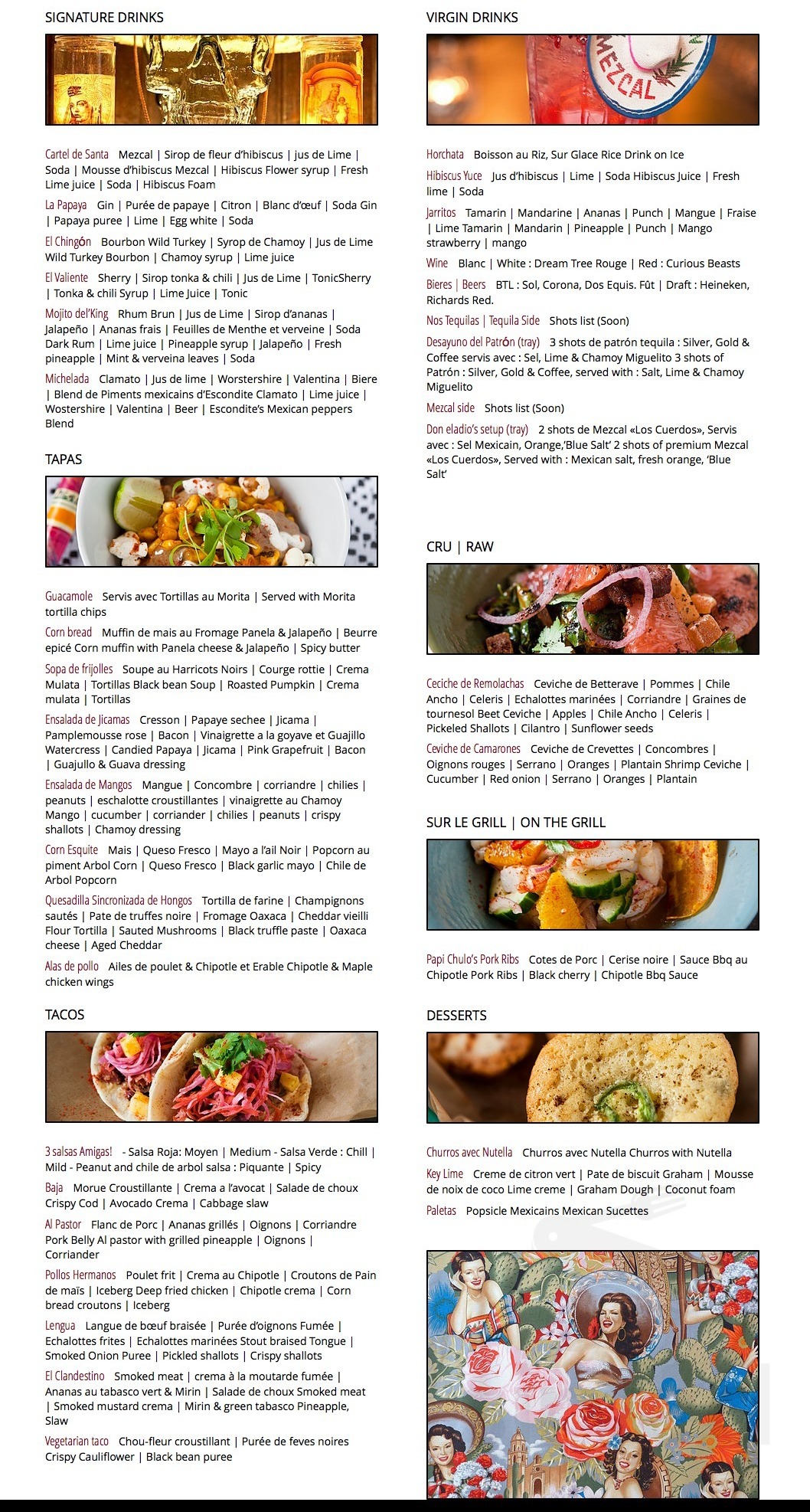 Escondite Menu Canada & Latest Prices 2023