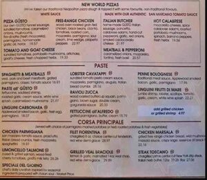 Gusto Menu Canada & Updated Prices 2023
