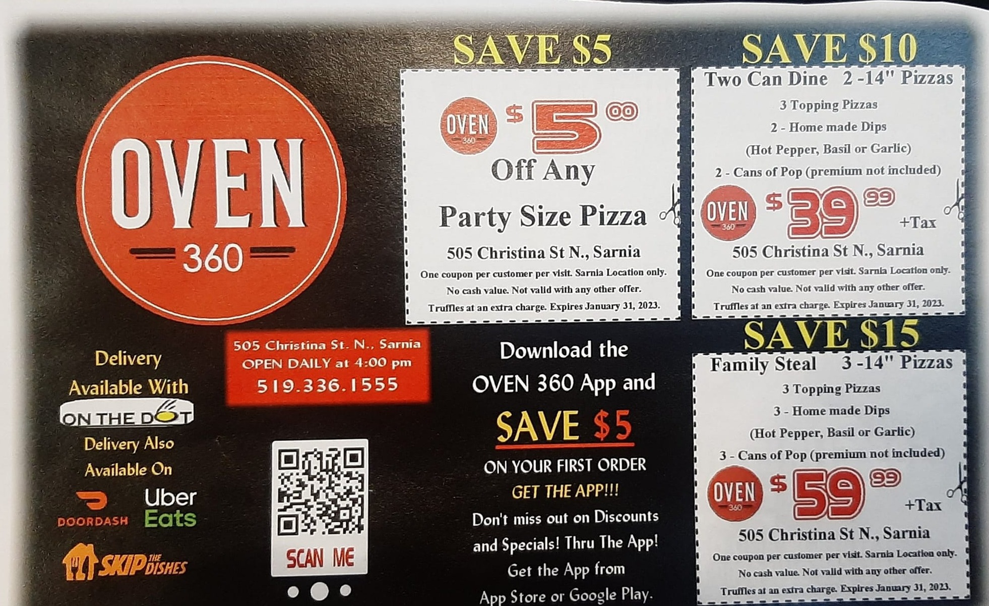 Oven 360 Menu Canada & Latest prices 2023