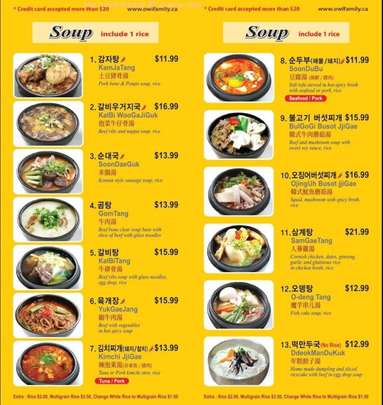 Owl of Minerva Menu Canada & Latest Prices 2023