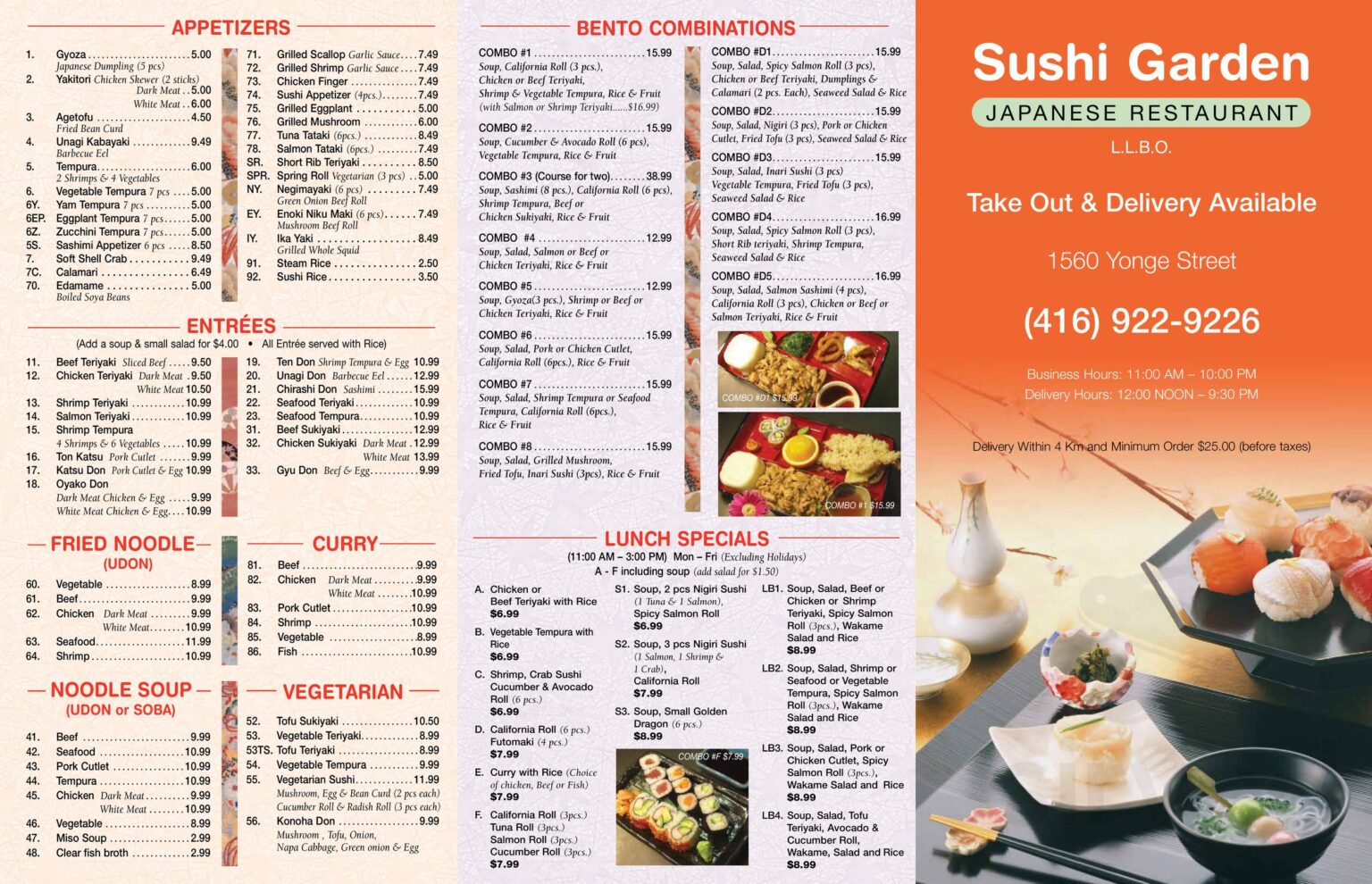 Sushi Garden Menu Canada & Latest Prices 2023