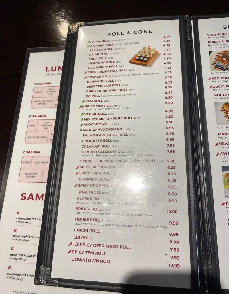 Sushi Samba Menu Canada & Latest Prices 2023