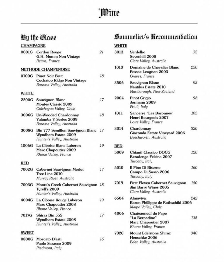 The White Rabbit Menu Canada & Latest Prices 2023